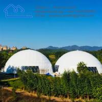 China Geodesic Glamping Dome Tent PVC Canvas 6m Diameter for Hotel Resort Event for sale