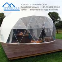 China Glamping Luxury Outdoor PVC Dome Tent Hotel House Half Dome for Activity 4m-60m for sale