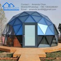China Commercial Glamping Dome Tent 4-20m Diameter with Bathroom, Aluminum Alloy Frame, -30℃ to +70℃ Temperature Range for sale