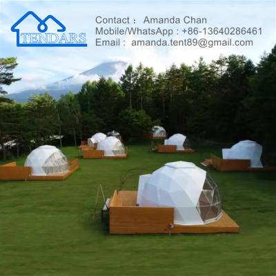 China Glamping Luxury Outdoor PVC Dome Tent Hotel House Half Dome for Activity 4m-60m for sale