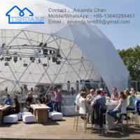 China Commercial Transparent Canvas Geodesic Dome House Tent 15 Year Lifespan PVC Coated for sale