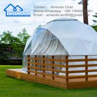 China 8m Diameter PVC Dome Tent Aluminum Alloy Panoramic View for Glamping Sites 50sqm for sale