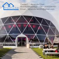 China Commercial Transparent Canvas Geodesic Dome House Tent 15 Year Lifespan PVC Coated for sale