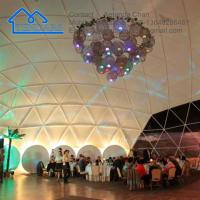 China PVC Geodesic Dome Tent 5m 50m Star Gazing Luxury Glamping Hotel Camping for sale