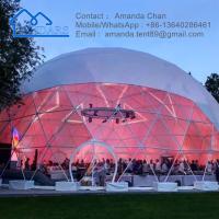 China PVC Geodesic Dome Tent 5m 50m Star Gazing Luxury Glamping Hotel Camping for sale