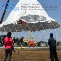 China Geodesic Dome Tent 3-30m Diameter Steel Structure with 850G PVC Cover for Hotels and Events for sale
