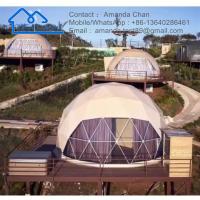China Geodesic Dome Tent 3-30m Diameter Steel Structure with 850G PVC Cover for Hotels and Events for sale