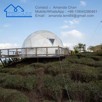China Spherical Dome Tent 6m to 50m Diameter Q235 Steel Frame PVC Skylight for Commercial Events for sale