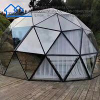 China UV Resistant Commercial Geodesic Dome Glass Igloo Tent 4m-20m Custom Sizes with 100KM/H Wind Load and 75KG/SQM Snow Load for sale