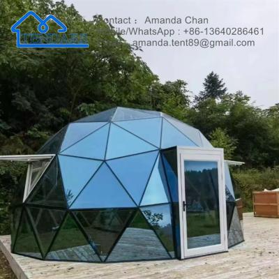 China Commercial Glamping Dome Tent 4-20m Diameter with Bathroom, Aluminum Alloy Frame, -30℃ to +70℃ Temperature Range for sale