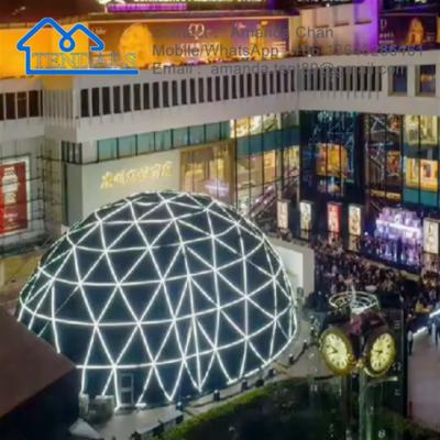 China Waterproof PVC Glamping Geodesic Dome House 6m Diameter Outdoor Hotel Tent for Wedding for sale