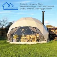 China Prefabricated Commercial Dome Tent Hotel 25sqm PVC Transparent Outdoor Luxury Glamping for sale
