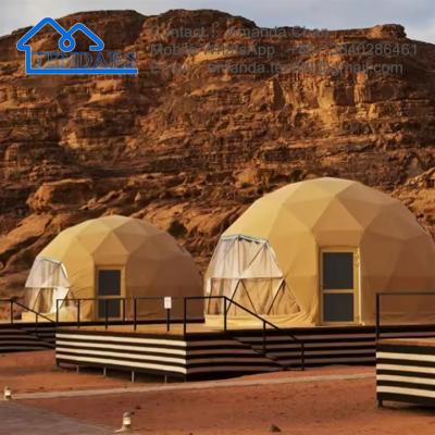China Geodesic Dome Tent 3-30m Diameter Steel Structure with 850G PVC Cover for Hotels and Events for sale