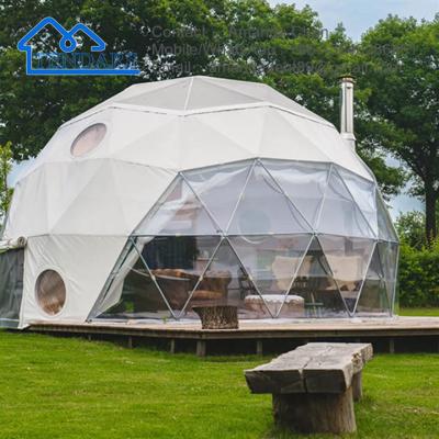 China Outdoor Geodesic Dome Tent PVC Luxury Trade Show Structure 85-120 km/h Wind Load for sale