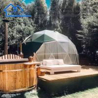 China Outdoor Geodesic Dome Tent PVC Luxury Trade Show Structure 85-120 km/h Wind Load for sale
