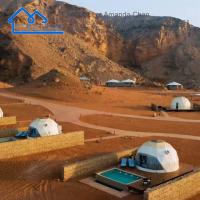 China Outdoor Luxury Four Season Dome Hotel Geodesic Glamping House Tent 3m to 50m for sale