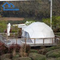 China Hotel Waterproof Geodesic Glamping Dome Tent 3m to 50m Diameter Q235 Steel for sale