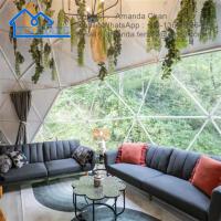China Hotel Waterproof Geodesic Glamping Dome Tent 3m to 50m Diameter Q235 Steel for sale