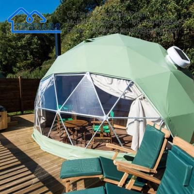 China Commercial Geodesic Dome Greenhouse Tent 4-8m Sizes, 100km/h Wind Load, 75kg/sqm Snow Capacity for Glamping & Resorts for sale