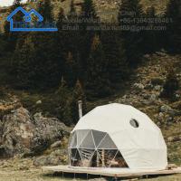 China Hotel Waterproof Geodesic Glamping Dome Tent 3m to 50m Diameter Q235 Steel for sale