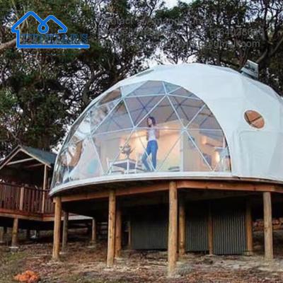 China Hotel Waterproof Geodesic Glamping Dome Tent 3m to 50m Diameter Q235 Steel for sale