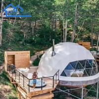 China Outdoor Geodesic Dome Tent PVC Luxury Trade Show Structure 85-120 km/h Wind Load for sale