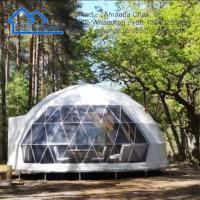 China Outdoor Geodesic Dome Tent PVC Luxury Trade Show Structure 85-120 km/h Wind Load for sale