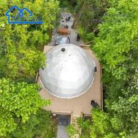 China Geodesic Dome Tent with Bathroom 4m 8m Customizable Outdoor Glamping Igloo for sale