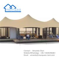 China Outdoor Luxury Eco Resort Hotel Tent Membrane Structure House 95m2 105m2 for sale