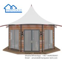 China PVDF Safari Camp Hotel Tent Waterproof Fire Retardant 32sqm Glamping Resort for sale