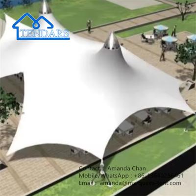 China Resort Villa Landscape Tent PVDF Membrane Structure 0.8mm 1100g for Outdoor Park for sale