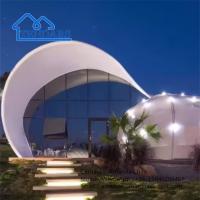China Customized Snail Shape Resort Hotel Tent Membrane Structure PVDF Coated 1100gsm for sale