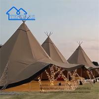 China Outdoor Wedding Teepee Tent 6m to 12m Diameter Wood Stove Tent for Party Event for sale