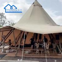 China Outdoor Wedding Teepee Tent 6m to 12m Diameter Wood Stove Tent for Party Event for sale