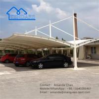 China Outdoor Large Waterproof PVDF Membrane Tensile Tent Steel Structure Shade 0.85mm 1100g for sale