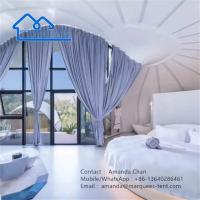 China Snail Shape Permanent Outdoor Tent Prefab Eco Lodge Membrane Structure 5x6m for sale