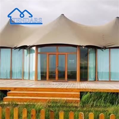 China UV Resistant Modern Camping House Tent Resort Hotel Glamping Tent Custom Size for sale