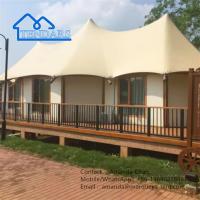China PVDF Safari Camp Hotel Tent Waterproof Fire Retardant 32sqm Glamping Resort for sale