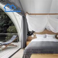 China Waterproof Shell Shape Glamping Resort Tent Hotel Covers With Bathroom 150km/h Wind for sale