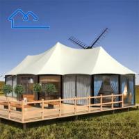 China Custom Luxury Glamping Dome Tent 5m Clear Span Aluminum Frame Eco Resort Hotel for sale