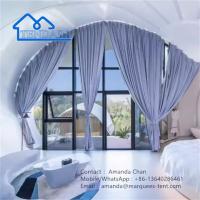 China Snail-Shaped Geodesic Luxury Tent 5x6m to 8x9m with 120 km/h Wind Resistance and PVDF Membrane Roof for sale