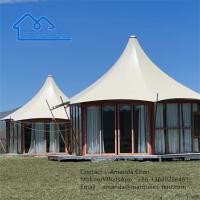 China PVDF Safari Camp Hotel Tent Waterproof Fire Retardant 32sqm Glamping Resort for sale