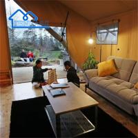 China Custom Luxury Glamping Dome Tent 5m Clear Span Aluminum Frame Eco Resort Hotel for sale