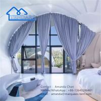 China Luxurious PVDF Glamping Snail Shaped Resort Tent 6x7m with Bathroom for Hotel for sale