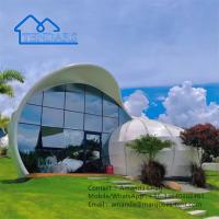 China Snail-Shaped Geodesic Luxury Tent 5x6m to 8x9m with 120 km/h Wind Resistance and PVDF Membrane Roof for sale