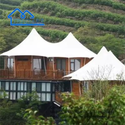 China Custom Luxury Glamping Dome Tent 5m Clear Span Aluminum Frame Eco Resort Hotel for sale