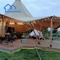 China Outdoor Pyramid Camping Tipi Tent 4 Person Waterproof Canvas Teepee for Camping Hunting for sale