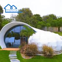 China Snail-Shaped Geodesic Luxury Tent 5x6m to 8x9m with 120 km/h Wind Resistance and PVDF Membrane Roof for sale