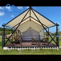 China Large Waterproof Luxury Safari Tent 5x7m for Resort Hotel Camping Glamping for sale