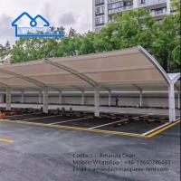 China Sail Shade Car Awning Tent with 100 km/h Wind Resistance and 0.85mm PVDF Membrane Structure for sale